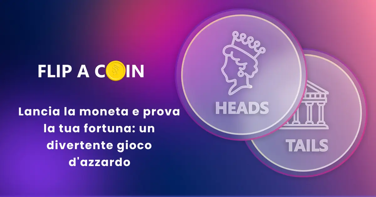 Lancia Una Moneta per Instant Testa O Croce